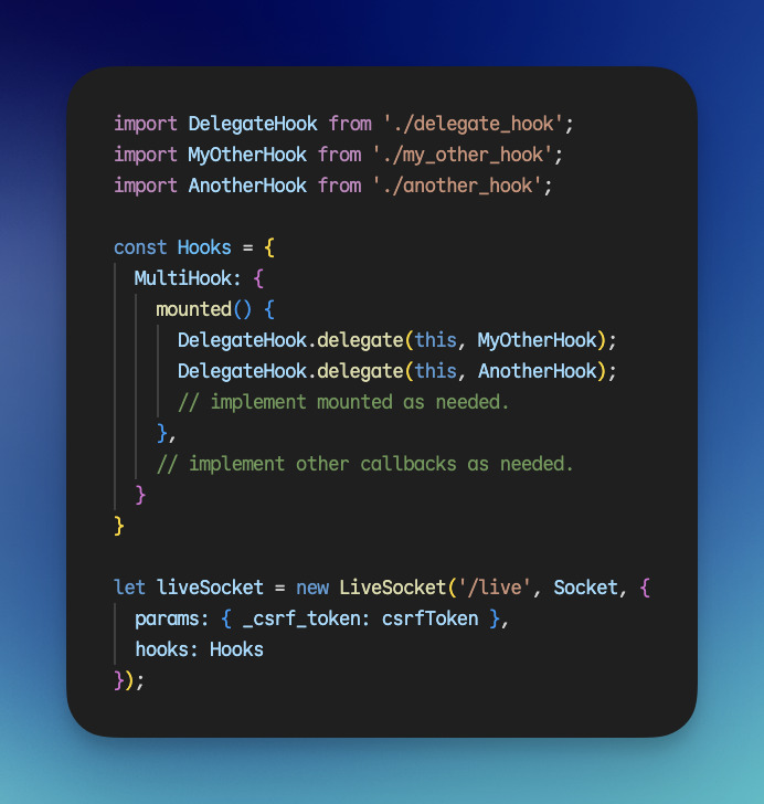 Multiple hooks per element in Phoenix LiveView 👋 Andrew Timberlake